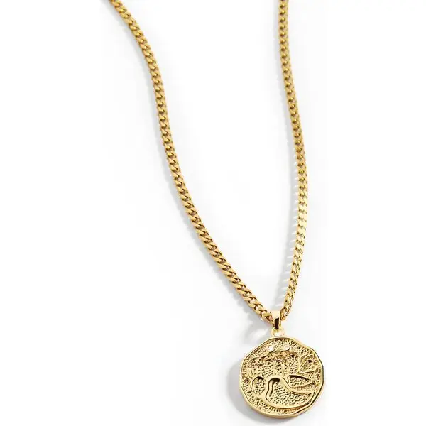 MINT & LILY Astrological Sign Coin Pendant Necklace - Gemini