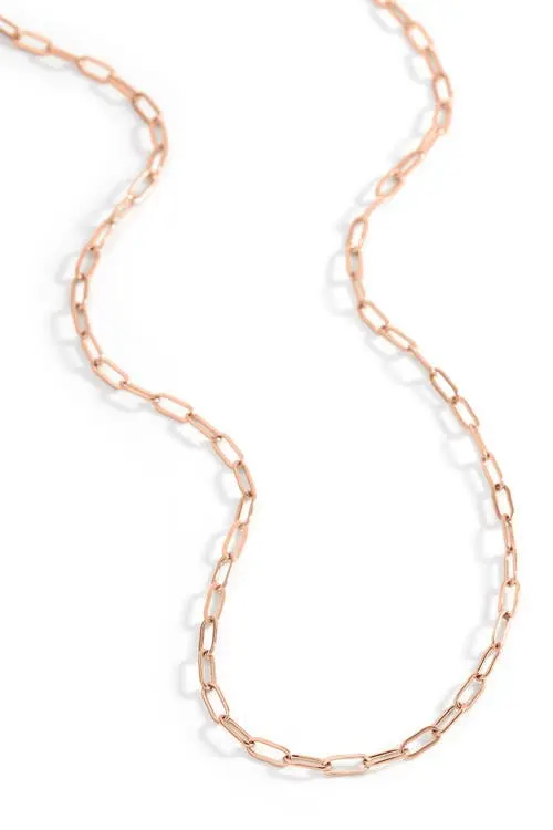 MINT & LILY Paperclip Chain Necklace - Rose Gold Plated