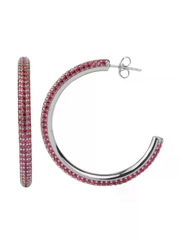 ALL THE LUCK IN THE WORLD Aimé Hoop Earrings - Pink