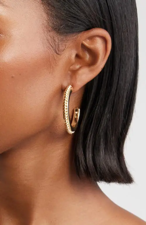 Nordstrom Orb Inset Hoop Earrings