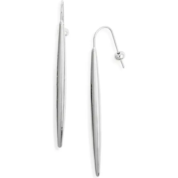 Nordstrom Pointed Bar Threader Drop Earrings - Silver