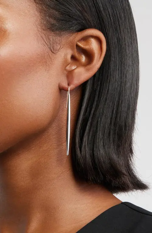 Nordstrom Pointed Bar Threader Drop Earrings - Silver