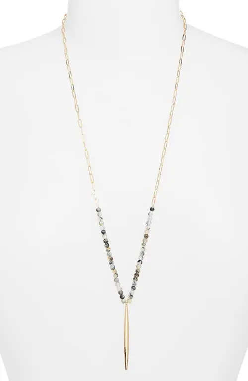 Nordstrom Beaded Bar Pendant Necklace