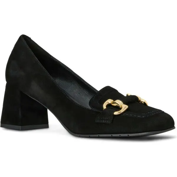 Aquatalia Corrina Weatherproof Loafer Pump - Black Suede