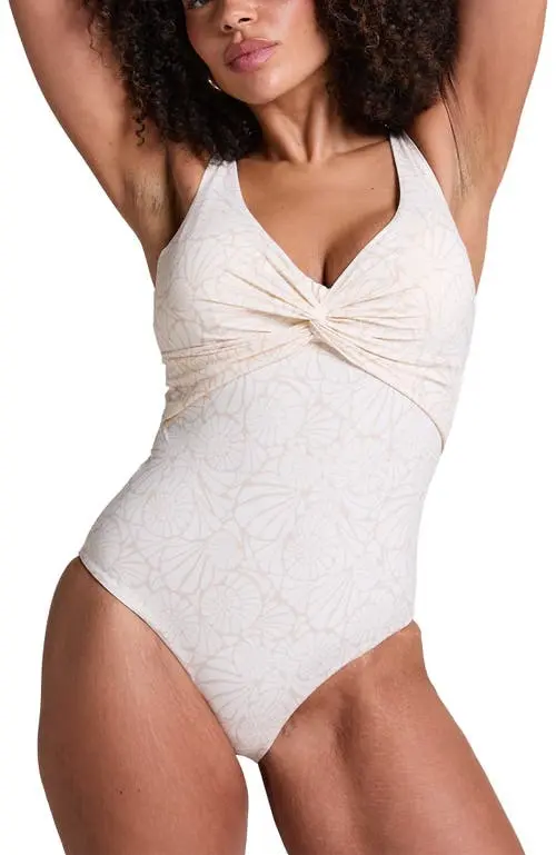 Hunkemoller Caicos Shaping One-piece Swimsuit - Fog