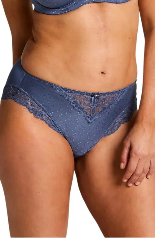 Hunkemoller Sophie High Knickers - Blue Indigo