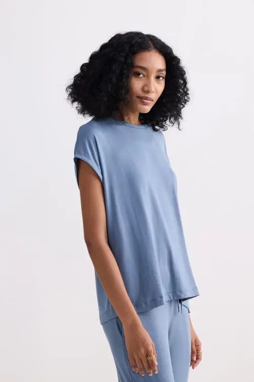 REISTOR Relaxed Everyday Modal Tee - Blue