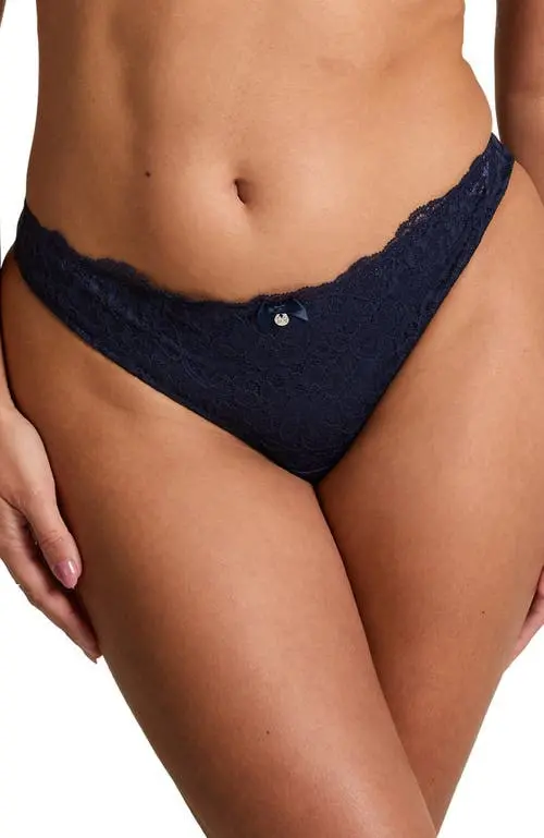 Hunkemoller Marine Thong - Blue Indigo