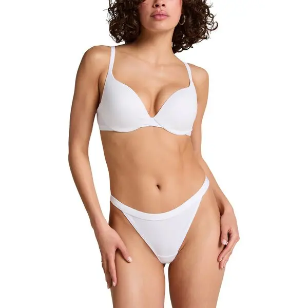 Hunkemoller Cotton Thong - Bright White