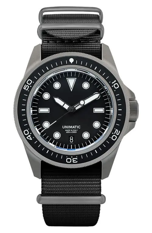 UNIMATIC Prodiver Automatic Strap Watch - Black