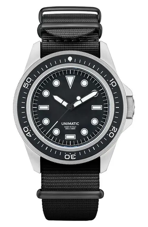 UNIMATIC Prodiver Automatic Strap Watch - Black