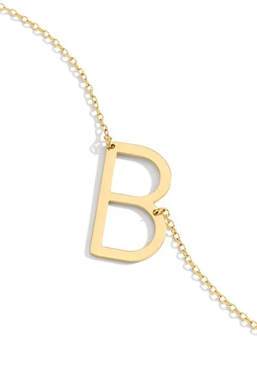 MINT & LILY Statement Initial Pendant Necklace - Letter B