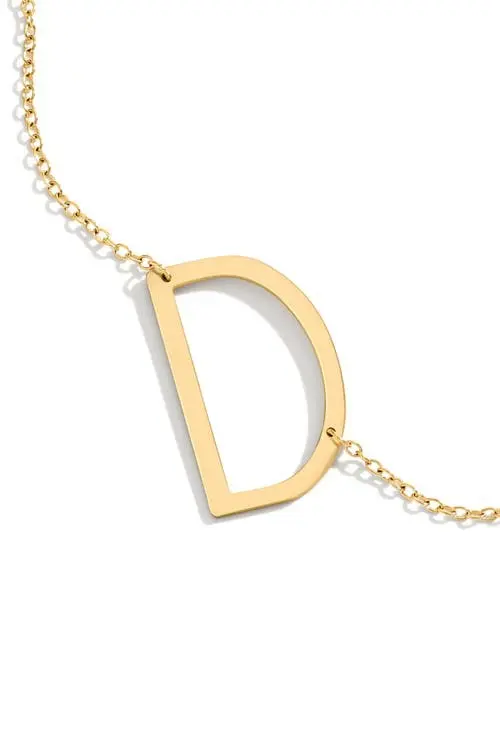 MINT & LILY Statement Initial Pendant Necklace - Letter D