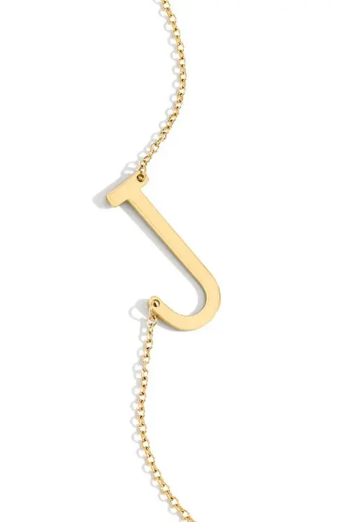 MINT & LILY Statement Initial Pendant Necklace - Letter J