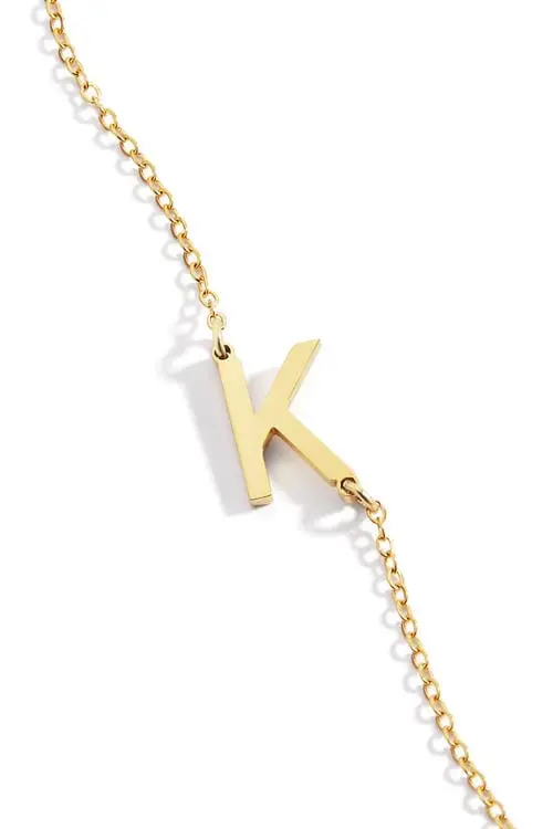 MINT & LILY Statement Initial Pendant Necklace - Letter K