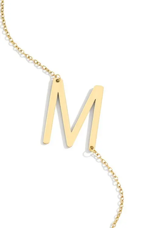 MINT & LILY Statement Initial Pendant Necklace - Letter M