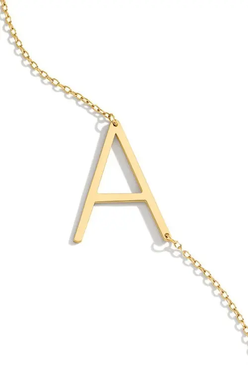 MINT & LILY Statement Initial Pendant Necklace - Letter R