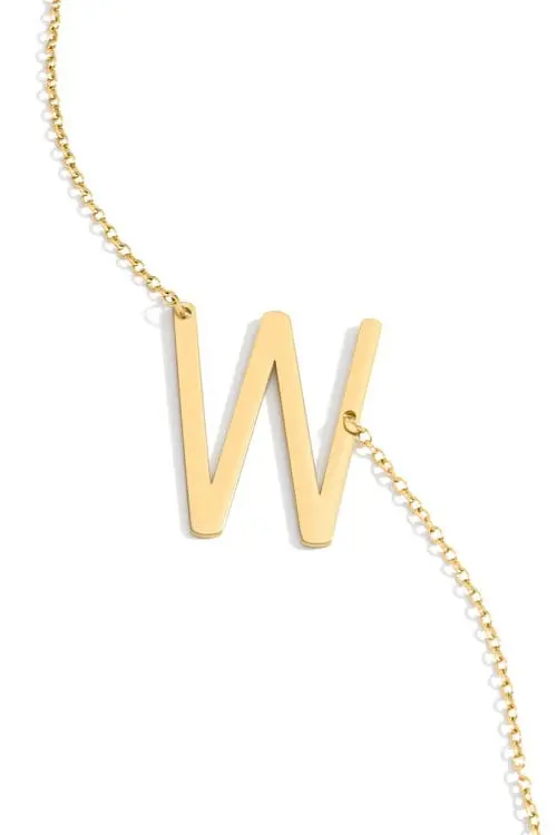 MINT & LILY Statement Initial Pendant Necklace - Letter W