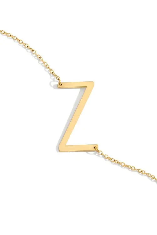 MINT & LILY Statement Initial Paperclip Chain Necklace - Letter Z
