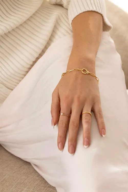 MINT & LILY Paperclip Chain Bracelet - 18k Gold Plated