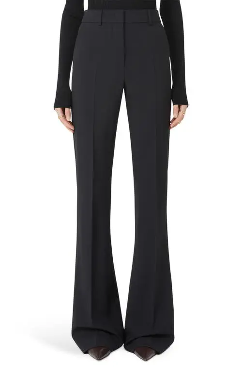 Sportmax Febe Stretch Wool Flare Leg Pants