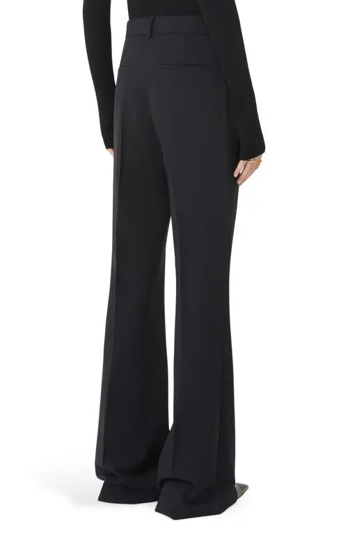 Sportmax Febe Stretch Wool Flare Leg Pants