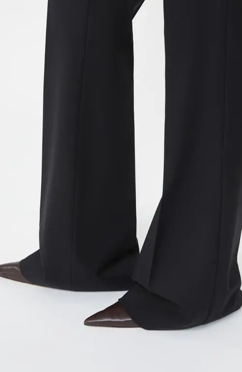 Sportmax Febe Stretch Wool Flare Leg Pants