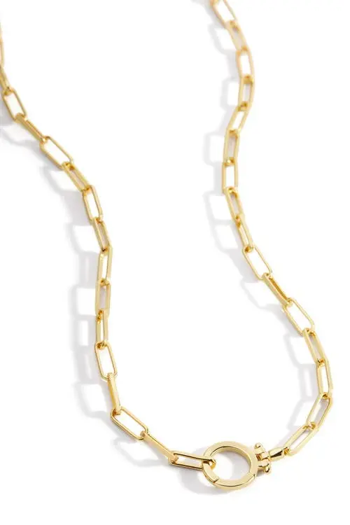 MINT & LILY Paperclip Chain Necklace - 18k Gold Plated