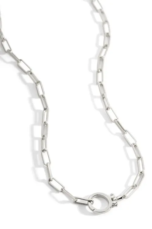 MINT & LILY Paperclip Chain Necklace - Silver