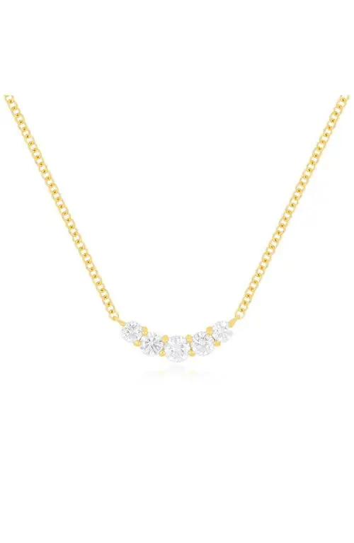 Ef Collection Diamond Arc Pendant Necklace