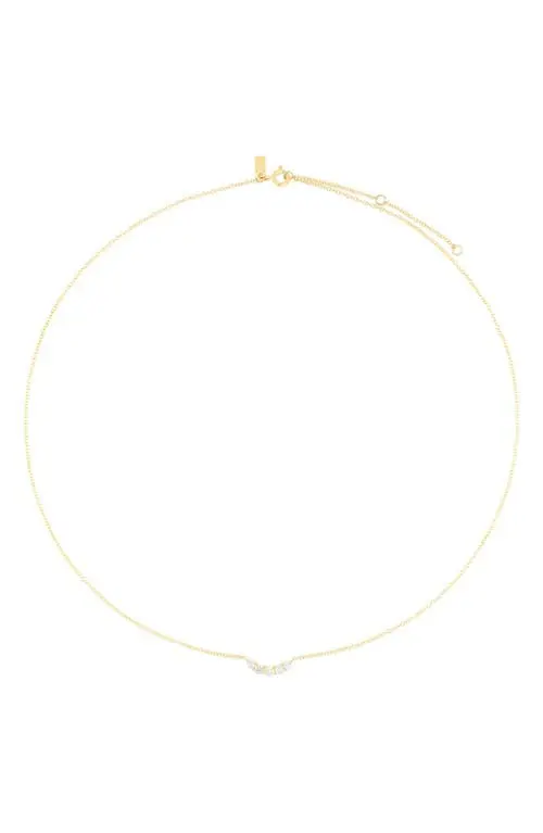 Ef Collection Diamond Arc Pendant Necklace