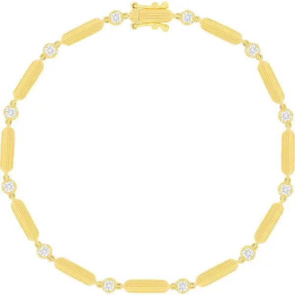 Ef Collection Zoe Diamond Eternity Bracelet - Gold