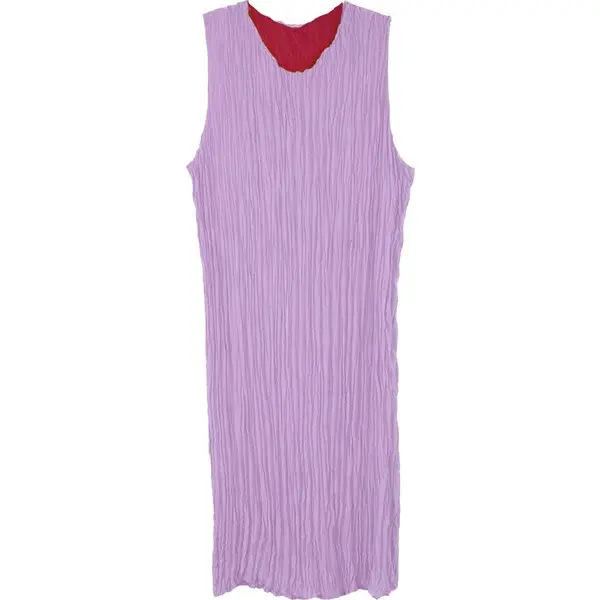 Baacal Jaya Pleated Shift Dress - Lavender/lipstick