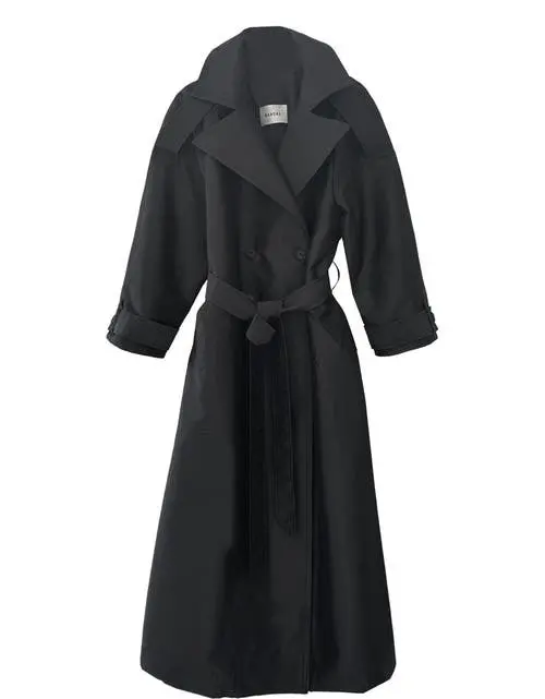 Baacal Delia Long Oversized Trench - Black