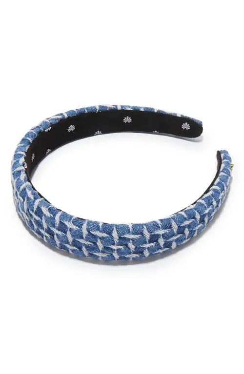 Lele Sadoughi Lattice Denim Headband