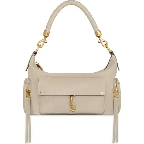 Rebecca Minkoff Mab Leather Shoulder Bag - Stone