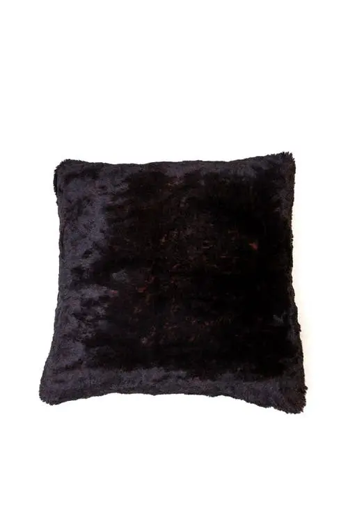 SEA TO ME BLANKETS Big Sur Serenity Faux Fur Accent Pillow - Brown/black