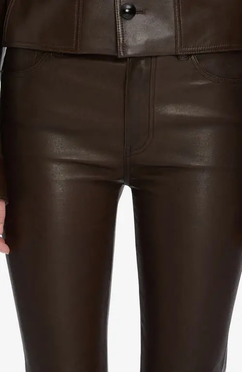FRAME The Leather Reboot Crop Pants - Truffle