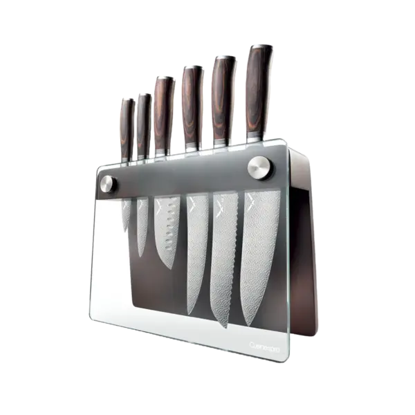 CUISINE::PRO Le Connoisseur™ Epicure 7-piece Knife Block - Silver