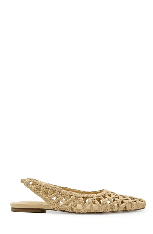 DANIELLA SHEVEL Halo Flat Slingback Sandals - Soft Oat