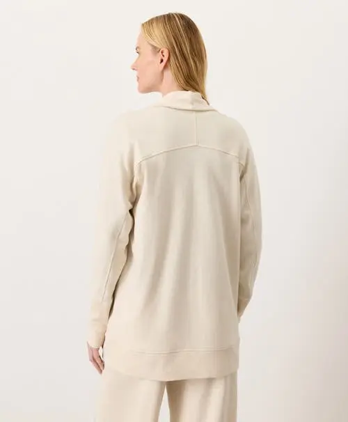 PACT Organic Cotton Airplane Wrap Cardigan - Cream Heather