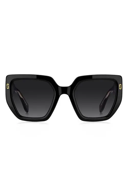 Marc Jacobs 52mm Gradient Square Sunglasses - Black/dark Grey