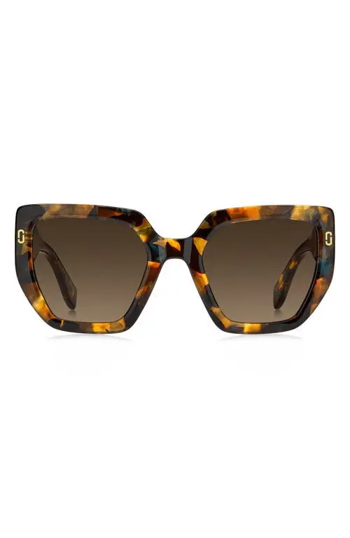 Marc Jacobs 52mm Gradient Square Sunglasses - Brown Green Havana/brown