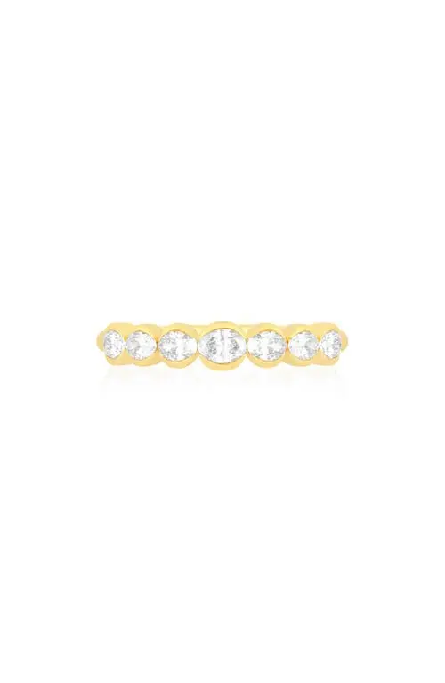 Ef Collection Half Bezel Diamond Ring - Gold