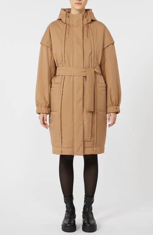 MM BY MAX MARA Fez Hooded Belted Coat