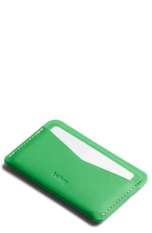 Bellroy Leather Rfid Card Case - Neongreen