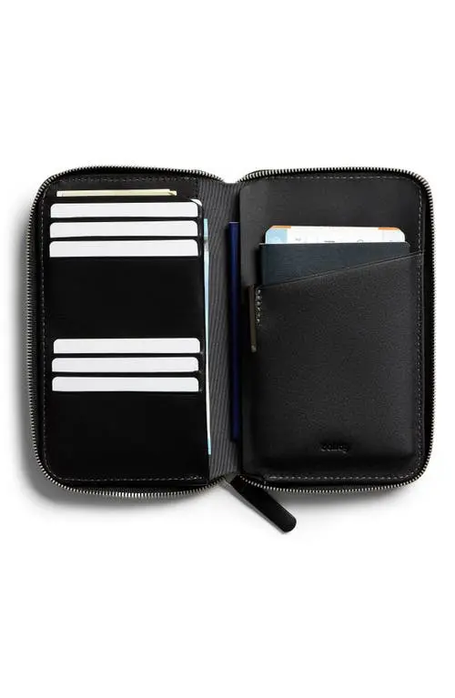 Bellroy Leather Rfid Travel Folio - Black