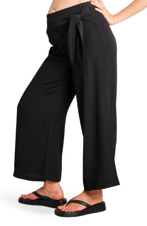 NOM MATERNITY Easy Wrap Maternity Wide-leg Pants