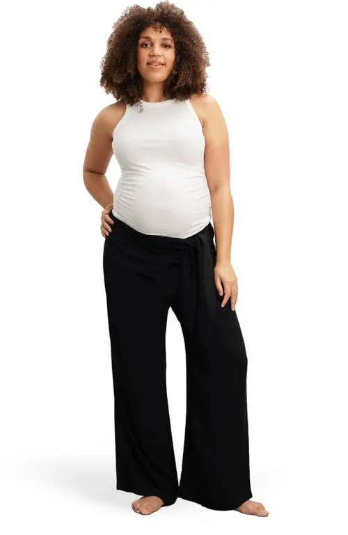 NOM MATERNITY Easy Wrap Maternity Wide-leg Pants