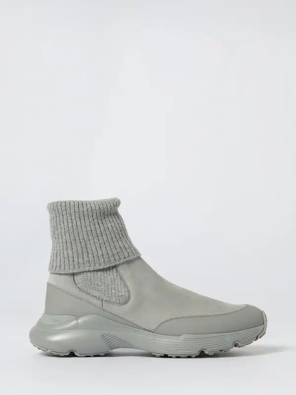 TOD'S Suede And Knit Ankle Boots